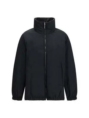 Max Mara Reversible Padded Bomber In Radzmir And Water Repellent Canvas - Black