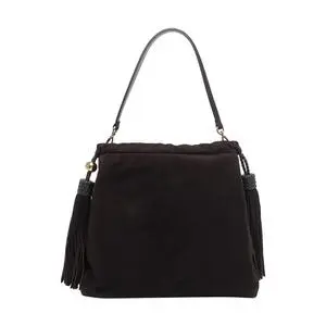 Etro Medium Suede Kalispera Bag With Tassels - Black