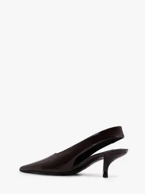 TOTEME Patent Leather Slingback Pumps - Brown