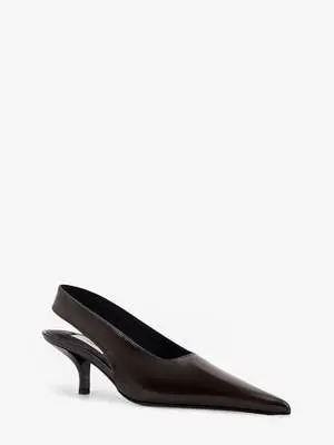TOTEME Patent Leather Slingback Pumps - Brown