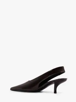 TOTEME Patent Leather Slingback Pumps - Brown