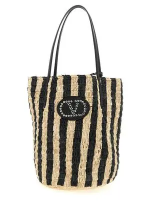 Valentino Garavani Shopping Raffia - Black