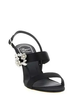 ROGER VIVIER Mini Bouquet Satin Sandals