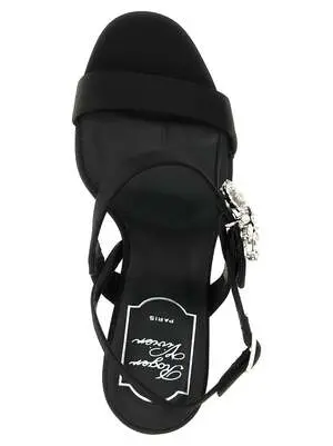 ROGER VIVIER Mini Bouquet Satin Sandals