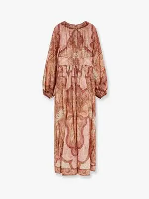 Zimmermann Cotton And Silk Blend Wanderlust Long Dress - Multicolor