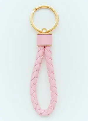 Bottega Veneta Intreccio Keyring - Pink