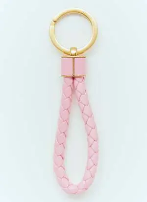 Bottega Veneta Intreccio Keyring - Pink