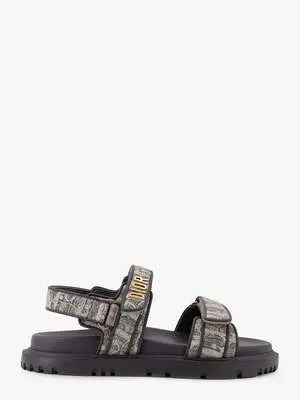 Dior Canvas Dioract Flat Sandals - Multicolor