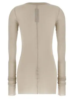 Rick Owens Ribbed Long-sleeve T-shirt - Cream