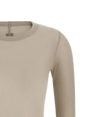 Rick Owens Ribbed Long-sleeve T-shirt - Cream