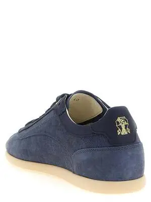 Brunello Cucinelli Texture Nubuck Sneakers - Blue