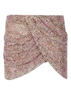 SELF-PORTRAIT Embellished Miniskirt - Multicolor