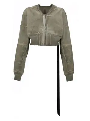 Rick Owens Denim Flight Bomber Jacket - Brown