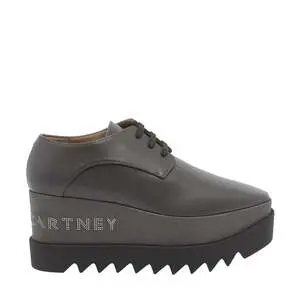Stella McCartney Elyse Wedged Lace Up Shoes - Gray
