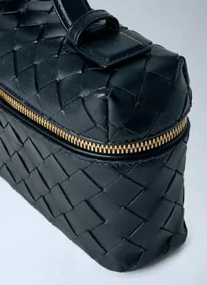 Bottega Veneta Intrecciato Leather Vanity Case - Black