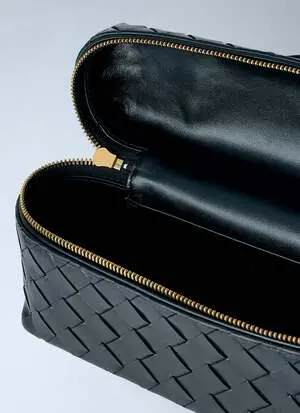 Bottega Veneta Intrecciato Leather Vanity Case - Black