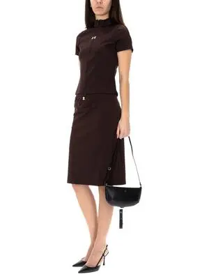 COURREGES Midi Skirt With Logo