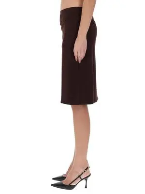 COURREGES Midi Skirt With Logo