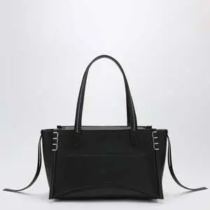 JW Anderson Elongated Loafer Cabas Bag In Leather - Black