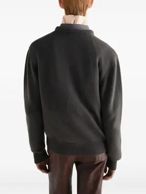LEMAIRE Cashmere V-necked Sweater - Multicolor