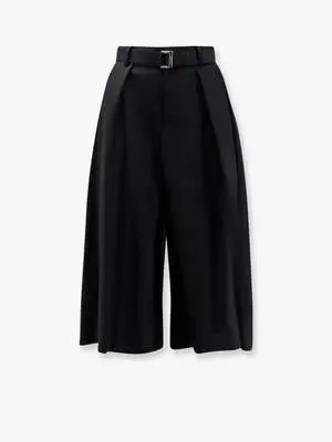 Sacai Wool Blend Bermuda Shorts - Black