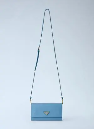 Prada Saffiano Leather Mini Bag - Blue