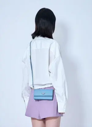 Prada Saffiano Leather Mini Bag - Blue