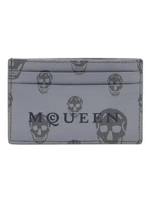 Alexander McQueen Card Holder Skull - Gray