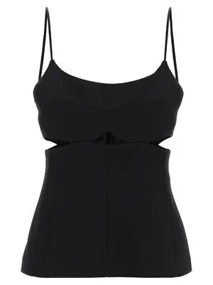 Victoria Beckham Cut-out Cami' Top - Black