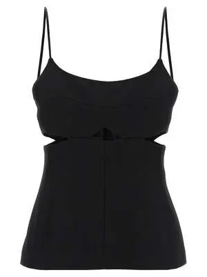 Victoria Beckham Cut-out Cami Top - Black