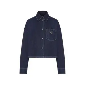 Prada Cotton Classic Collar Shirt - Blue
