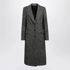Tagliatore Single-breasted Wool Blend Herringbone Coat - Black