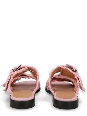 GANNI Denim Sandal With Bangs