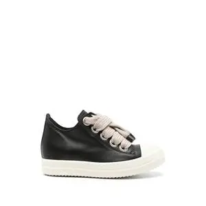 Rick Owens Leather Trainers - Black