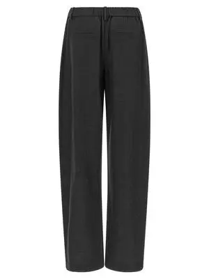 Brunello Cucinelli Mélange Wool Trousers - Gray