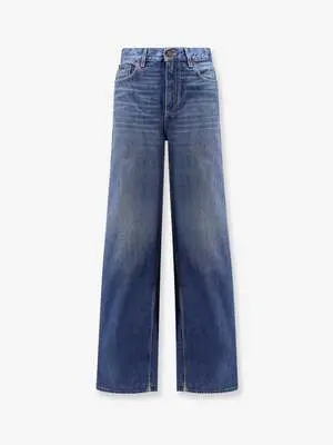 Chloé Chloe' Women Jeans With Leather Logo Tag Multicolor