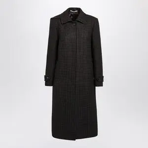 Tagliatore Single-breasted Houndstooth Wool Coat - Brown