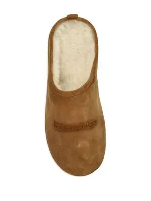 Balenciaga Alaska Suede Leather Slippers