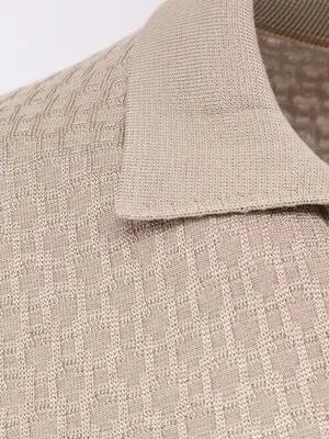 BOSS Silk Sweater With All-over Processing - Cream