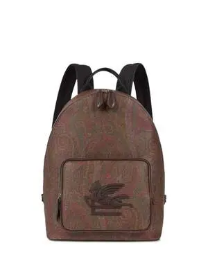Etro Backpack With Paisley Jacquard Print - Brown