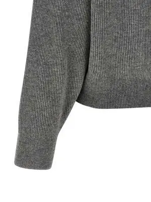 Brunello Cucinelli English Ribbed Sweater - Gray