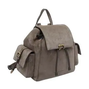 Brunello Cucinelli Logo Suede Backpack