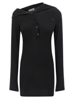Attico Cashmere Wool Dress - Black