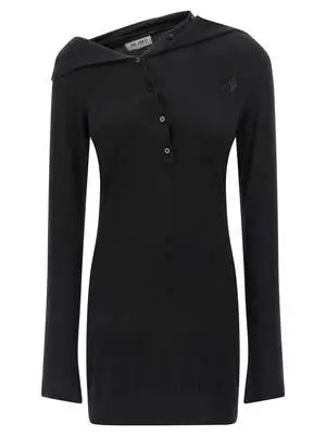 Attico Cashmere Wool Mini Dress - Black