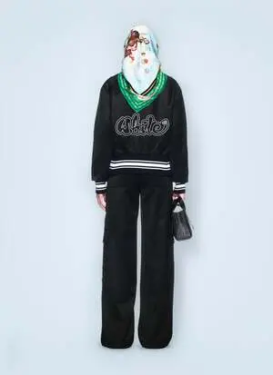 Off-White Satin Cargo Pants - Black
