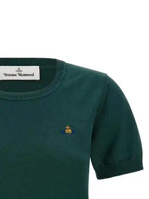 VIVIENNE WESTWOOD Bea Cotton-cashmere Knit Top - Green