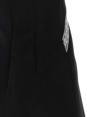 SELF-PORTRAIT Crêpe Bow Lace Mini Dress - Multicolor