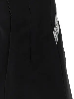 SELF-PORTRAIT Crêpe Bow Lace Mini Dress - Multicolor