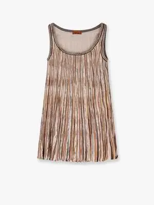 Missoni Short Viscose Blend Dress With All-over Sequins - Multicolor