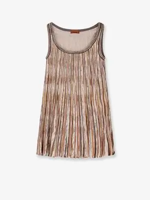 Missoni Short Viscose Blend Dress With All-over Sequins - Multicolor